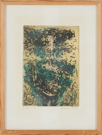 KARIN LUTS-ARUMAA. (1904-1993 Estland). "Livsträd", signerad, etsning ...