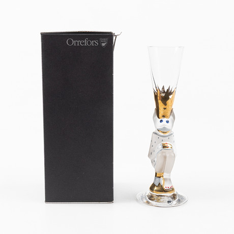 GUNNAR CYRÉN. Snap glass, “Nobel”, so called “Devil's Glass”, all white ...