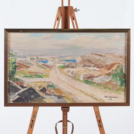 ELLIS WALL. Oil on canvas, “The Road”, Signed and dated -62. Art ...