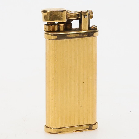 BENSINTÄNDARE. Förgylld, Vintage Dunhill, England, 1900-talets andra ...