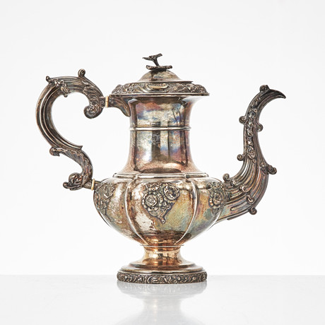 KAFFEKANNA, silver, stämplad Adolf Zethelius Stockholm 1839. Silver ...