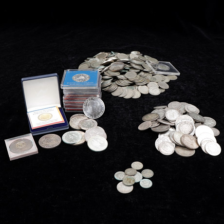 MYNT, silver, Sverige, totalvikt 3632 gram. Mynt, Medaljer & Frimärken ...