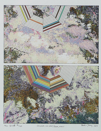 BECK & JUNG. Minisplit, computer ink plot. Konst - Grafik - Auctionet