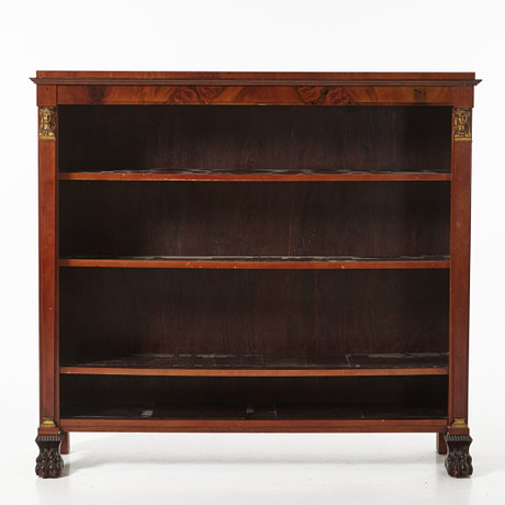 A bookcase, first half of the 20th century, Karl-Johan style, three ...