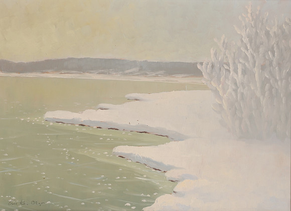 ERIC H. OLSON. Olja på duk, signerad. Konst - Måleri - Auctionet