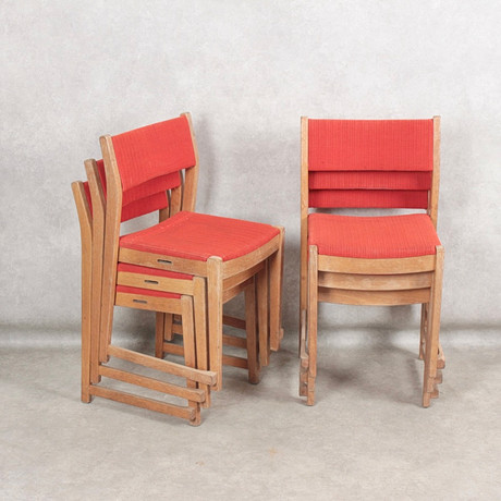 CHAIRS, 6 pcs. oak, stackable, possibly, SVEN MARKELIUS. “The Orchestra ...