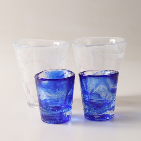 ULRICA HYDMAN-VALLIEN. Snapsglas och ljuslyktor, 4 stycken, "Mine ...