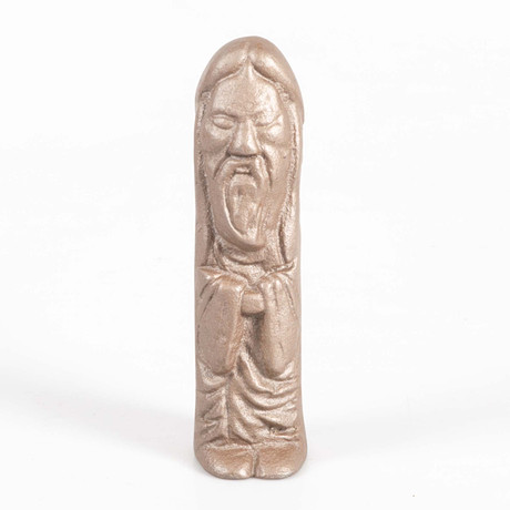 A 20th century metal monk sculpture. Art - Sculptures & Bronzes - Auctionet