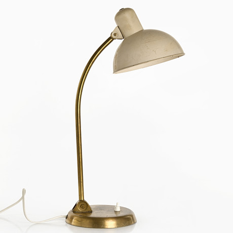 TABLE LAMP, brass, screen in lacquered sheet, marked in castings 41065 ...
