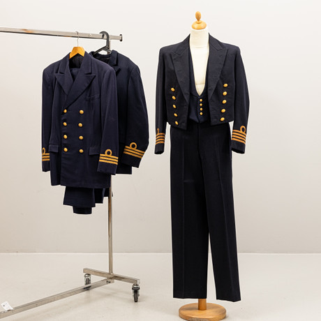 Three Swedish Navy uniforms, 20th century. Weapons & Militaria - Armour ...