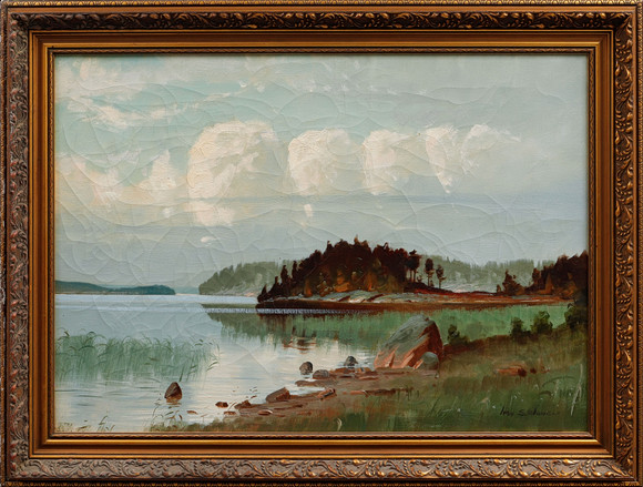 IVAN SALONEN. Kustlandskap, olja på duk, signerad. Konst - Måleri ...