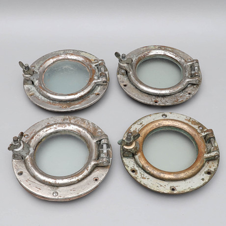 BOAT WINDOW/WINDOW VALVE, 4 pcs, painted metal. Collectables - Technica ...