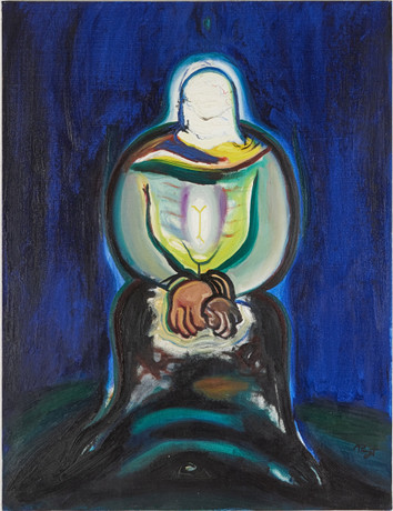 MARCEL POUGET (1923-1985). «Le Golem», óleo sobre lienzo, firmado M ...