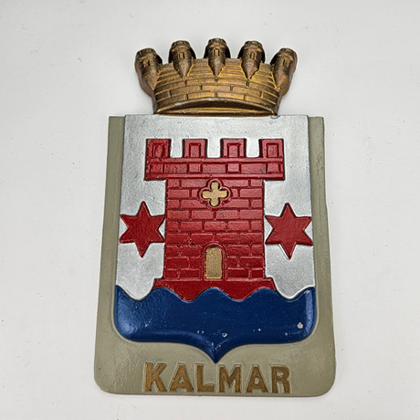 A metal town crest, Kalmar, 20th century. Miscellaneous - Miscellaneous ...