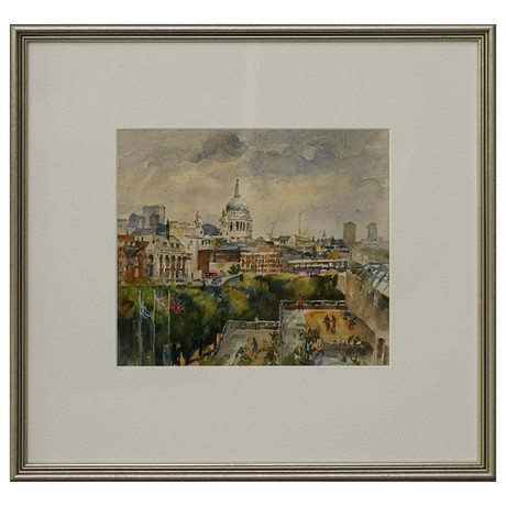JOHN BRYCE (1934–2022). UTSIKT ÖVER ST PAUL'S. Konst - Måleri - Auctionet