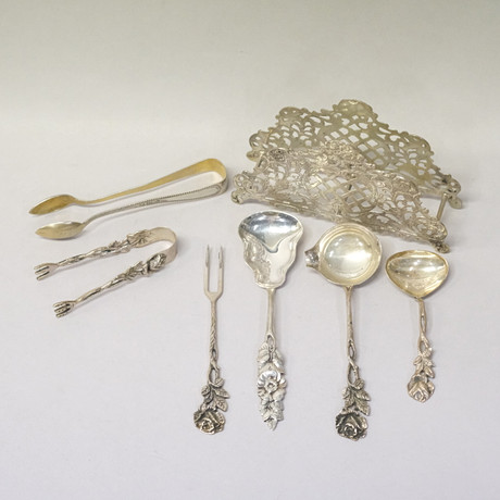 COLLECTION OF ITEMS OF SILVER, SEVEN PIECES. Silver & Metals - Silver ...