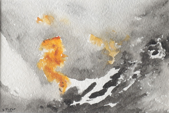 SIXTEN FAGER. Watercolour, “Autumn figures”, signed. Art - Paintings ...