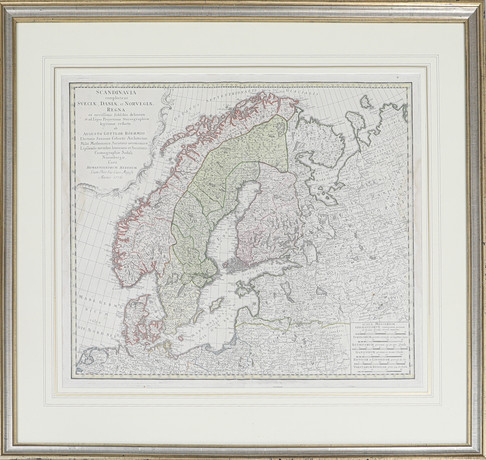 MAP, „Skandinavien inklusive Sverige, Danmark og Norge“, 1776. Bøger ...