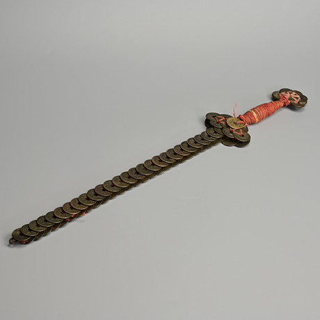 A CHINESE CASH COIN SWORD, BIXIEJIAN, QING DYNASTY. Asiatica - Bronzes ...