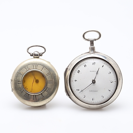 SPINDLE CLOCK, 2 pcs, silver, England 19th century. Clocks & Watches ...