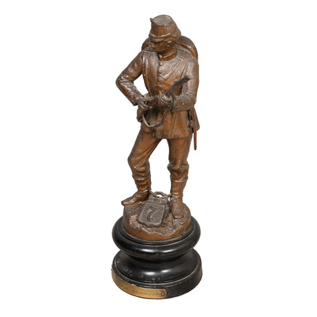 SPELTER FIGURE OF AN IMPERIAL GERMAN JAGER, WW2 BRING BACK, SOLDIER ...