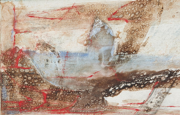 RAFFAELE ROSSI (ITA 1956). “Sacra Coppa” mixed media on panel, signed ...