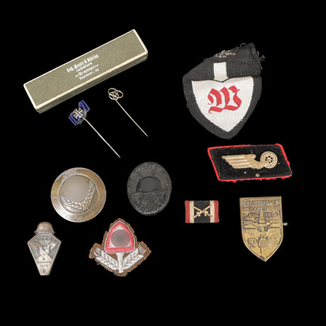SELECTION OF GERMAN THIRD REICH BADGES, WW2 BRING BACKS BY SOLDIER ...