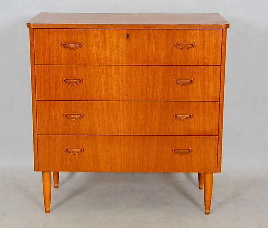Chest of drawers, teak, 4-drawer, 1960s/70s. Furniture - Chests of ...