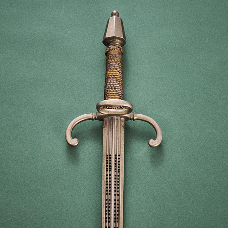 Dagger, German 16th-century left-hand dagger, down-curved parer bars ...