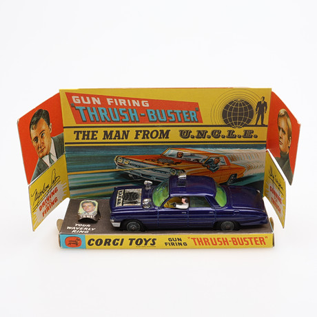 LEKSAKSBIL, CORGI, MODELL 497, THE MAN FROM U.N.C.L.E, "GUN FIRING ...