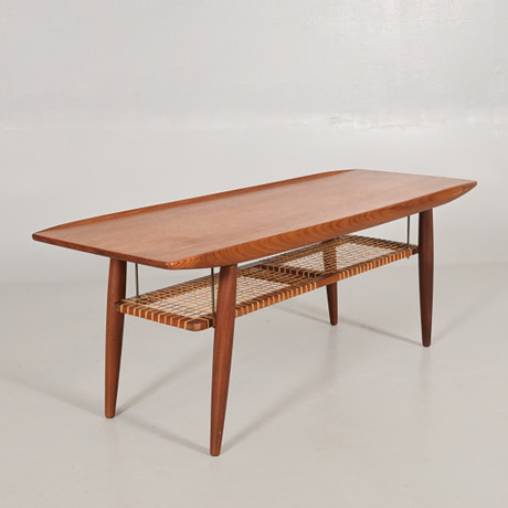 A coffee table, Aarup, IKEA Teak/rattan, second half of the 20th ...