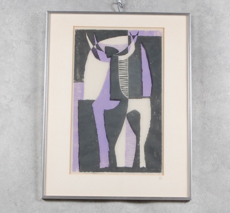 NILS MÖLLER. FÄRGLITOGRAFIER, 1 st originalsnitt, Signerade, numrerat ...