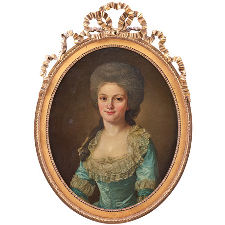 LORENS PASCH D.Y. (1733-1805). Porträtt föreställande Agneta Sophia ...