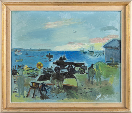 LARS HERDER. Oil on canvas, signed. Art - Paintings - Auctionet