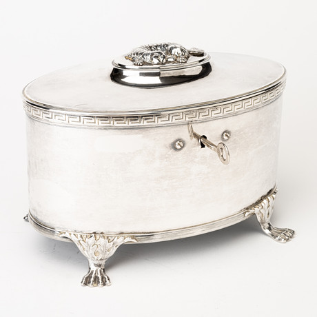 ADOLF ZETHELIUS. Skrin, silver, sengustaviansk, Stockholm, 1812. Silver ...