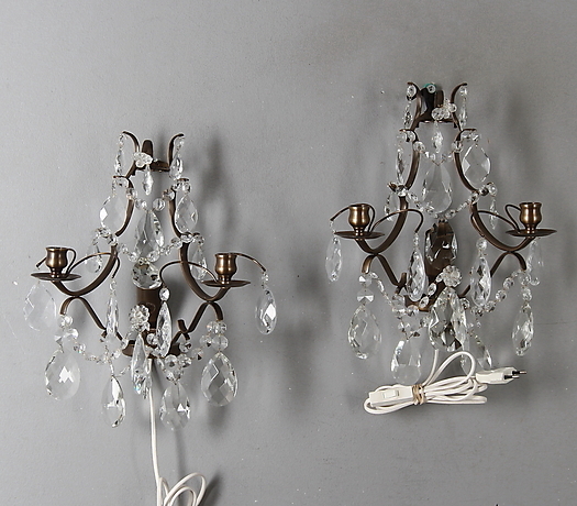 WALL LIGHTS, 1 pair, roko style, Titanus Aktiebolag, 1992. Lighting ...