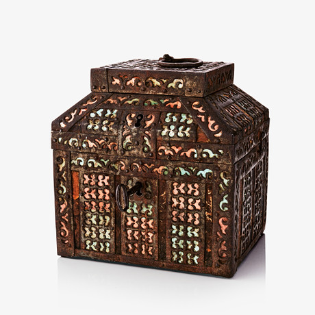A Russian chest, 18th century, so-called “teremok”. Miscellaneous ...