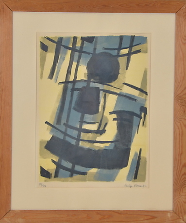 HELGE ERNST. Color lithograph. Art - Engravings & Prints - Auctionet