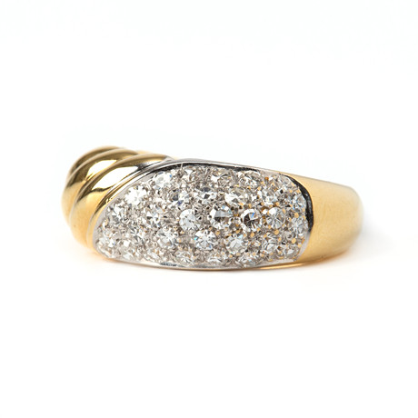 RING, 18K gold with brilliant cut diamonds total approx 0.40 ct ...