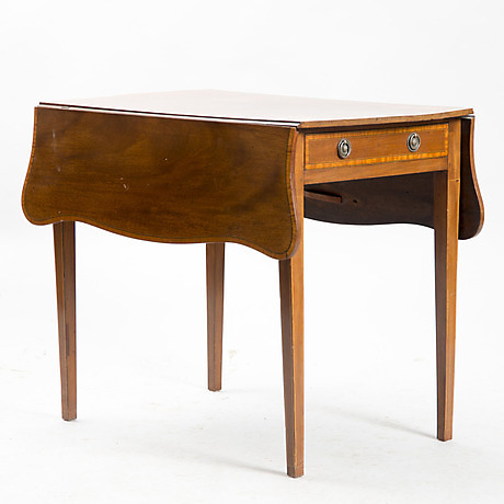 FLAP TABLE WITH DRAWER, mahogany, English style. Furniture - Tables ...