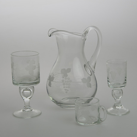 GLASSWARE, 18 pieces, "Antique", Reijmyre. Glass - Tableware - Auctionet