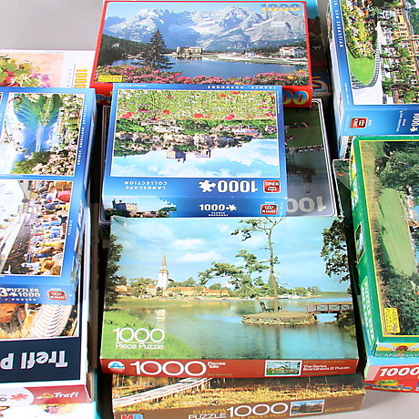 A Collection PUZZLE, 17 pcs. 1000-bit, 1900/2000s. Toys - Auctionet