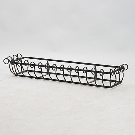 FLOWER BOX, black painted wrought iron, second half of the 20th century ...
