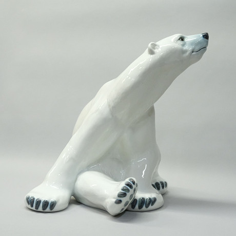 NIELS NIELSEN. FIGURE IN THE FORM OF A POLAR BEAR, ROYAL COPENHAGEN ...