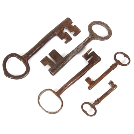 A set of 5 forged keys, 19th century. Swedish Folk Art - Other - Auctionet