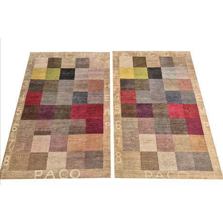 PAIR OF PACO RUGS WITH CHEQUERED DESIGN. Carpets & Textiles - Carpets ...