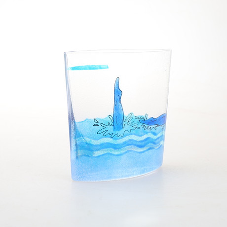 JEANETTE KARSTEN. A glass vase, Lindshammar glasbruk, signed and dated ...
