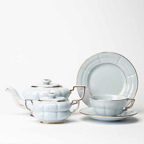 ARTHUR PERCY. A 25-piece “Grand” porcelain tea set, Gefle/Upsala-Ekeby ...