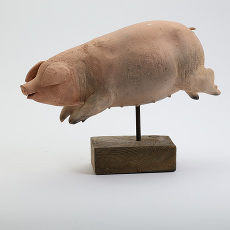 JOHAN THUNELL. Pig, sculpture in earthenware, signed. Art - Sculptures ...
