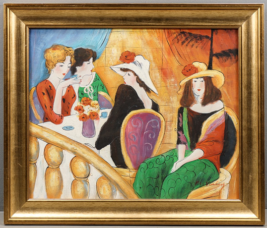MARY VARLEY olja på duk, signerad. Konst - Måleri - Auctionet